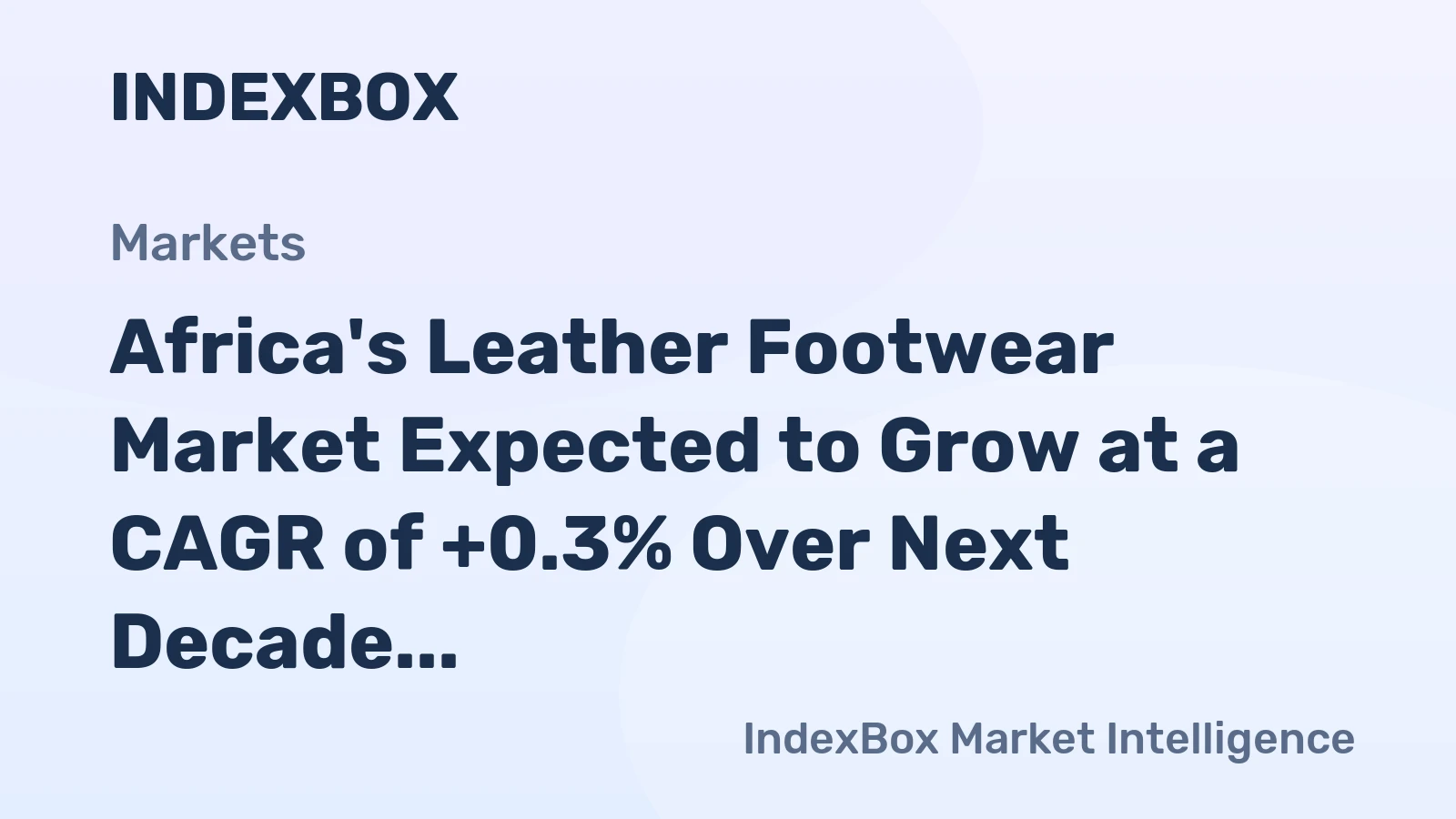 Africa's Leather Footwear Market Expected to Grow at a CAGR of +0.3% Over Next Decade
