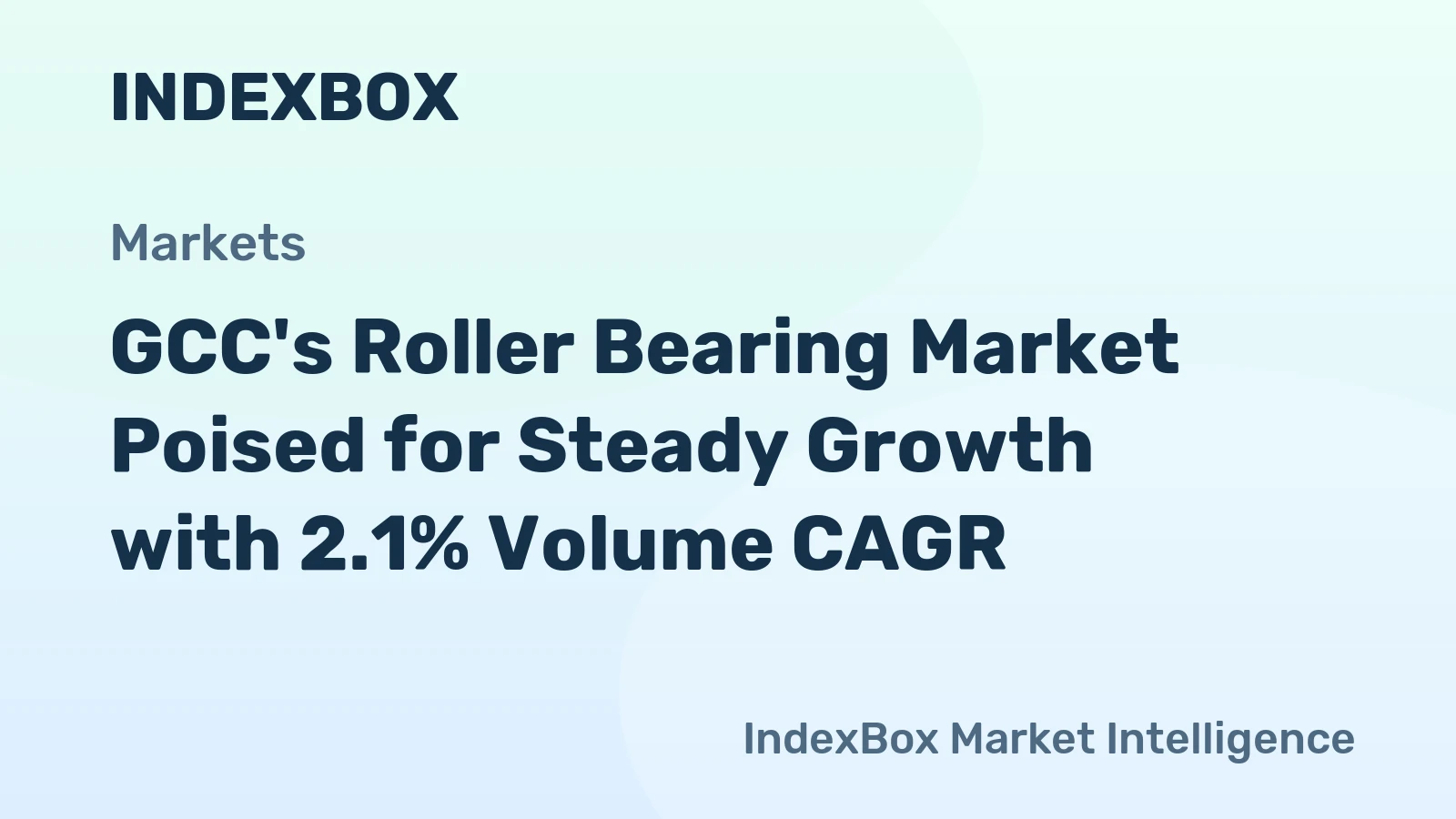 GCC's Roller Bearing Market Poised for Steady Growth with 2.1% Volume CAGR