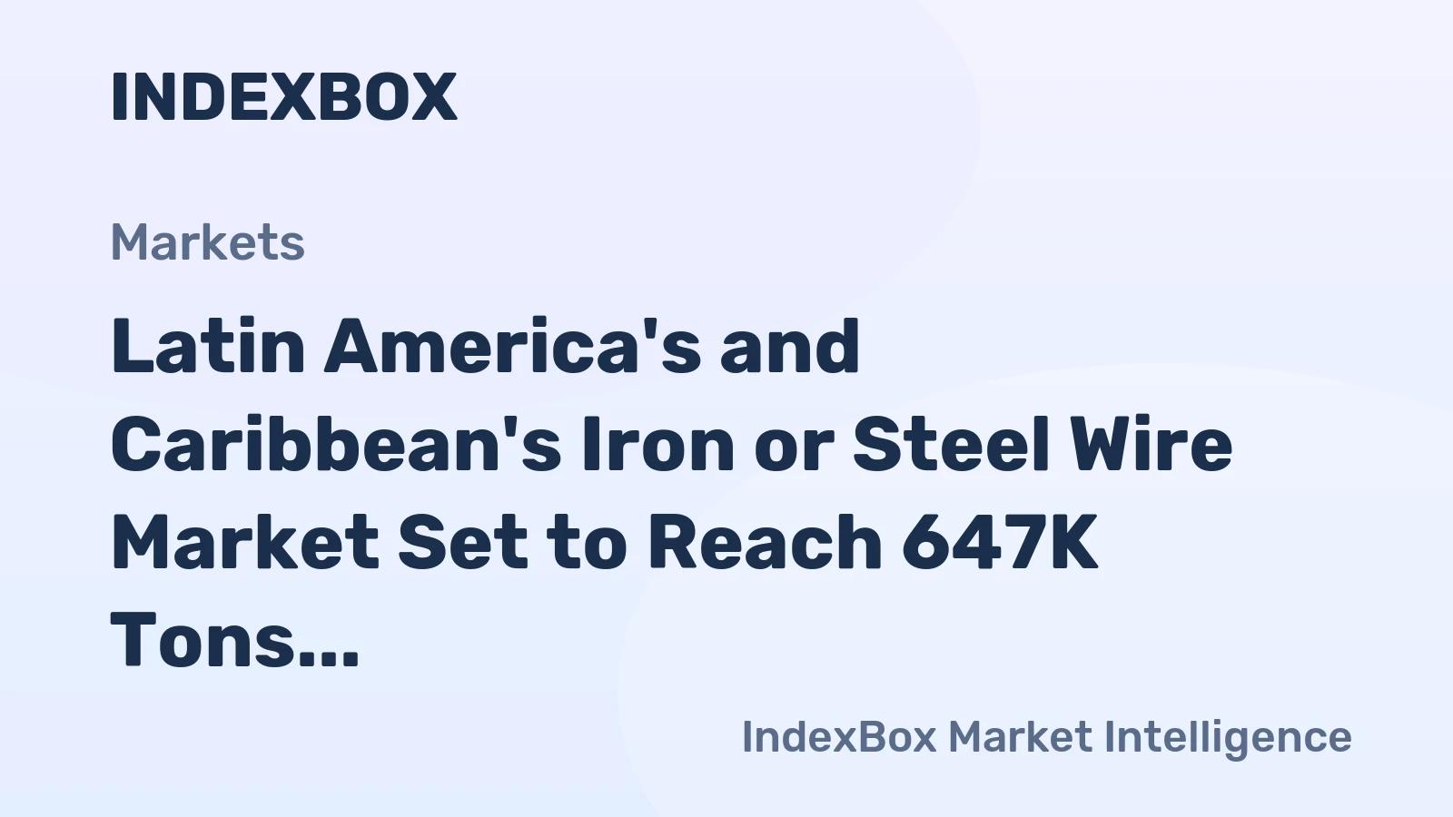 Latin America's and Caribbean's Iron or Steel Wire Market Set to Reach 647K Tons and $1.7B by 2035