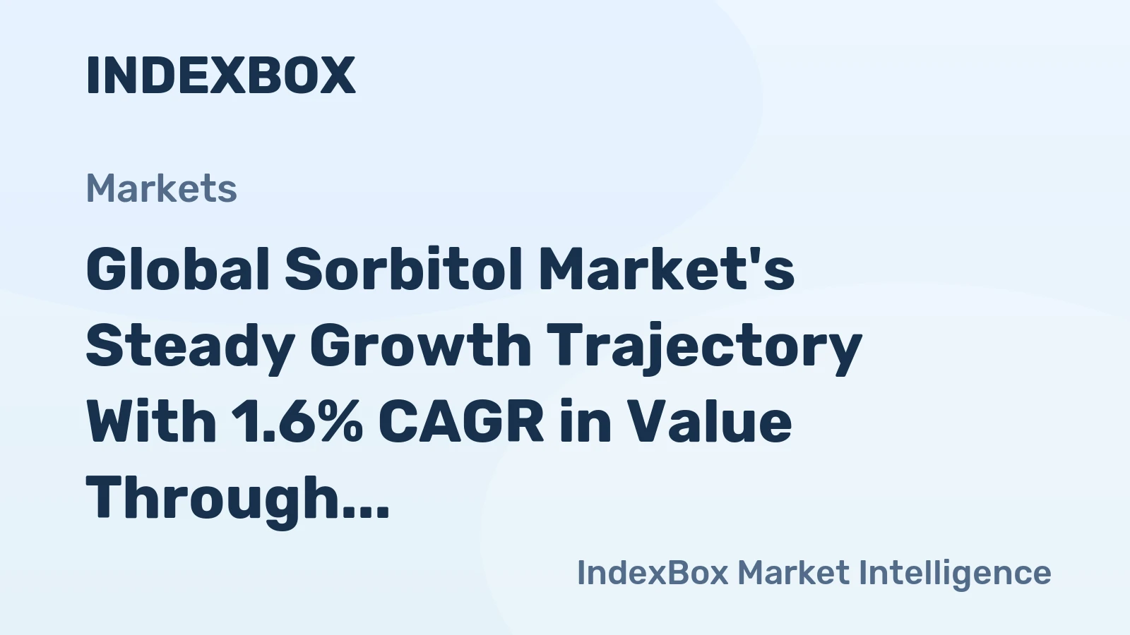 Global Sorbitol Market's Steady Growth Trajectory With 1.6% CAGR in Value Through 2035