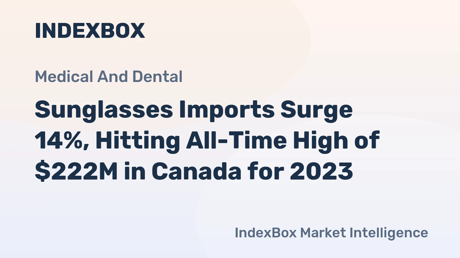Sunglasses Imports Surge 14%, Hitting All-Time High of $222M in Canada for 2023
