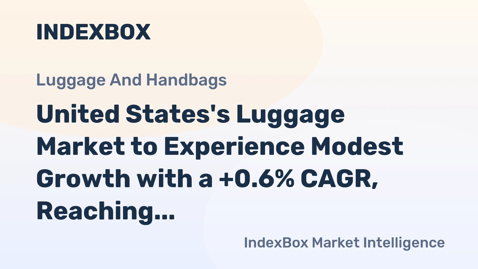 United States's Luggage Market to Experience Modest Growth with a +0.6% CAGR, Reaching 379M Units by 2035