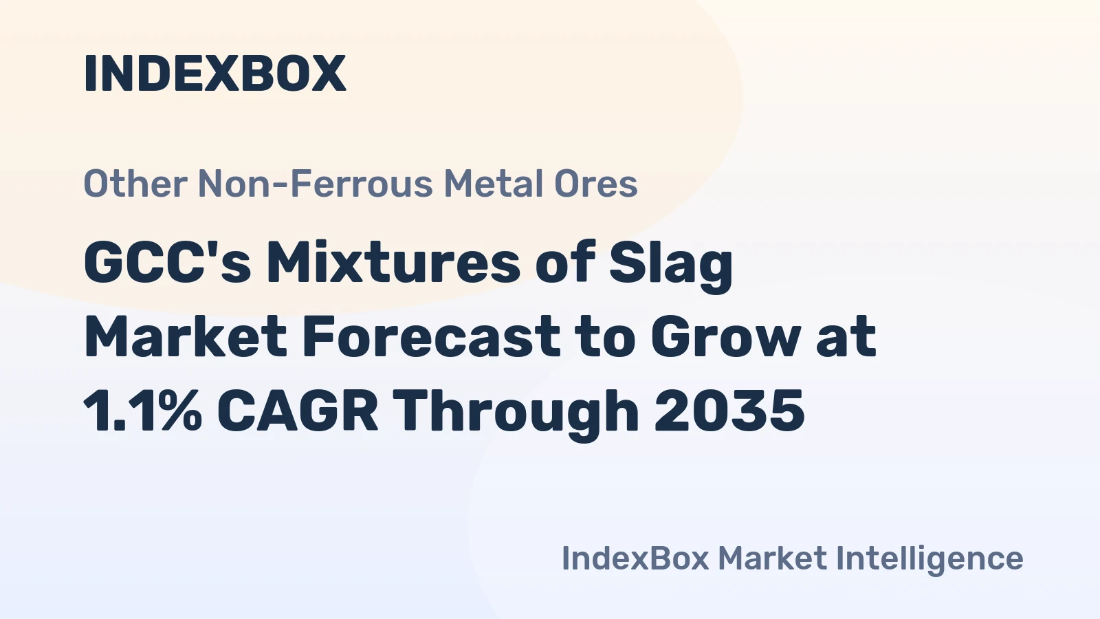 GCC's Mixtures of Slag Market Forecast to Grow at 1.1% CAGR Through 2035