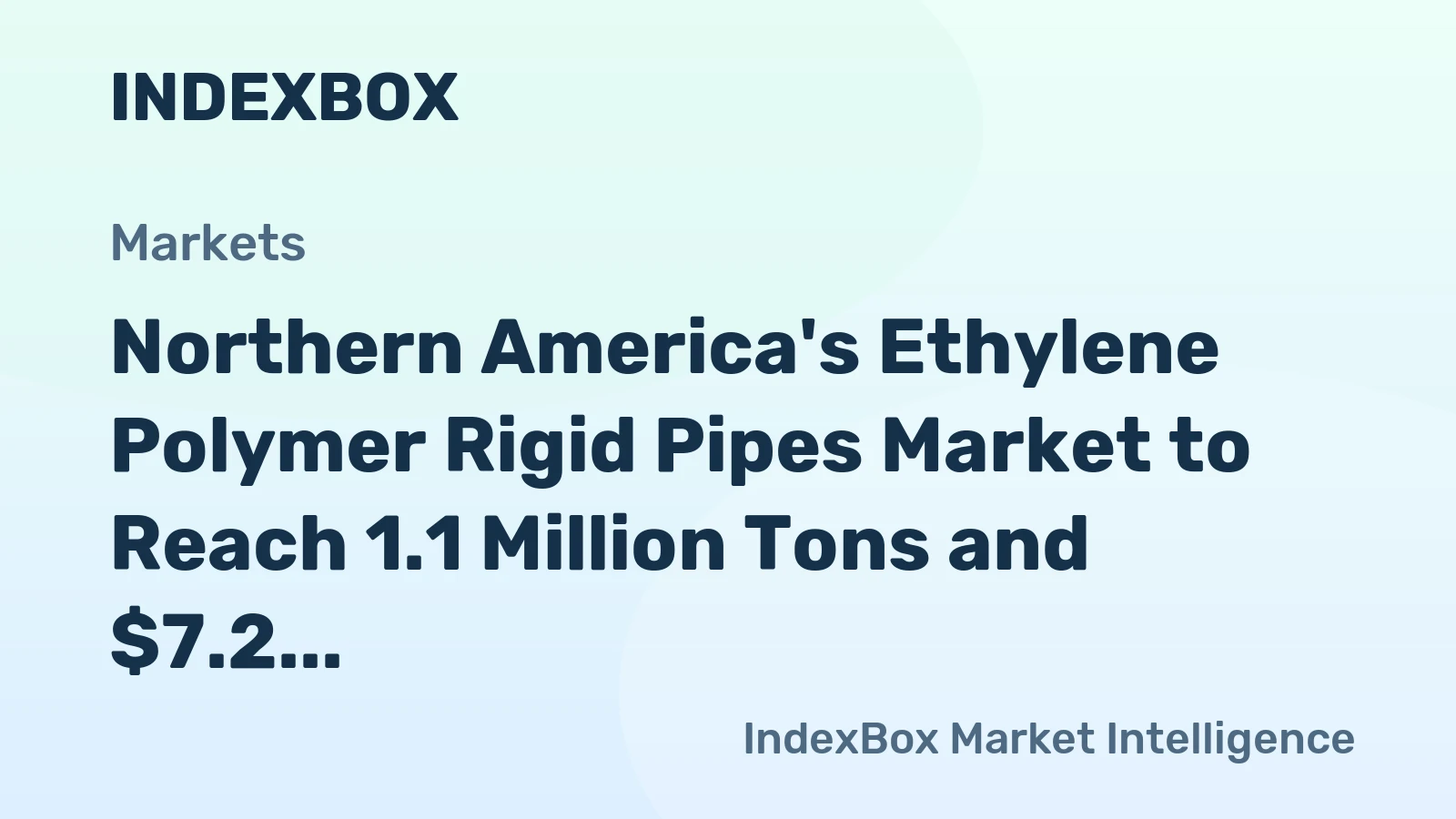 Northern America's Ethylene Polymer Rigid Pipes Market to Reach 1.1 Million Tons and $7.2 Billion by 2035