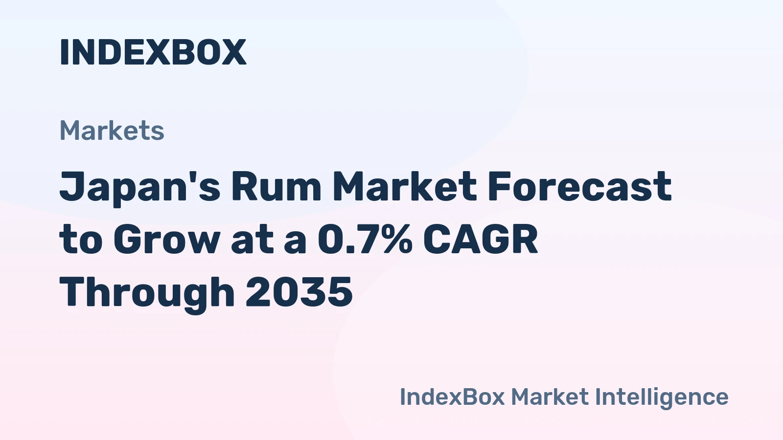Japan's Rum Market Forecast to Grow at a 0.7% CAGR Through 2035