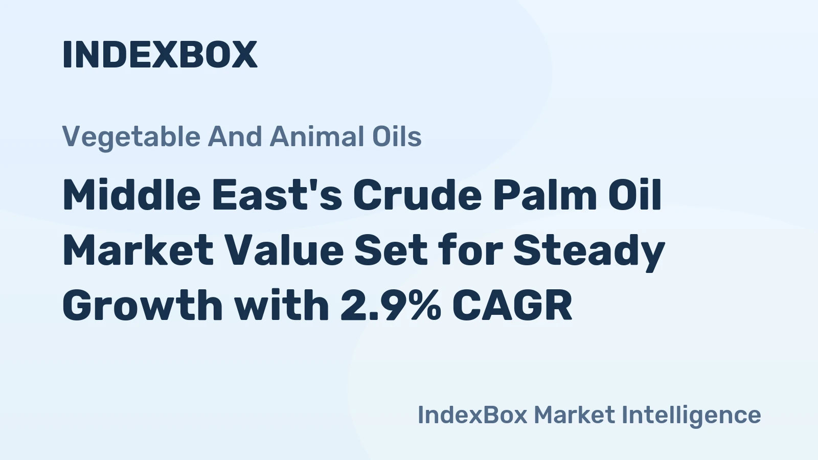 Middle East's Crude Palm Oil Market Value Set for Steady Growth with 2.9% CAGR