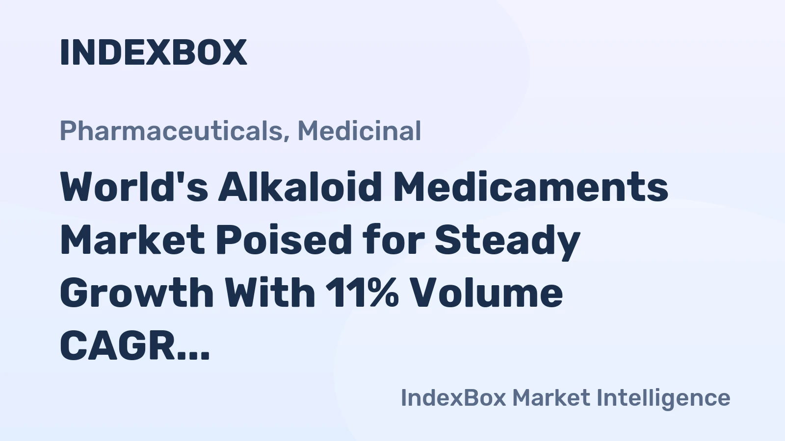 World's Alkaloid Medicaments Market Poised for Steady Growth With 11% Volume CAGR Through 2035