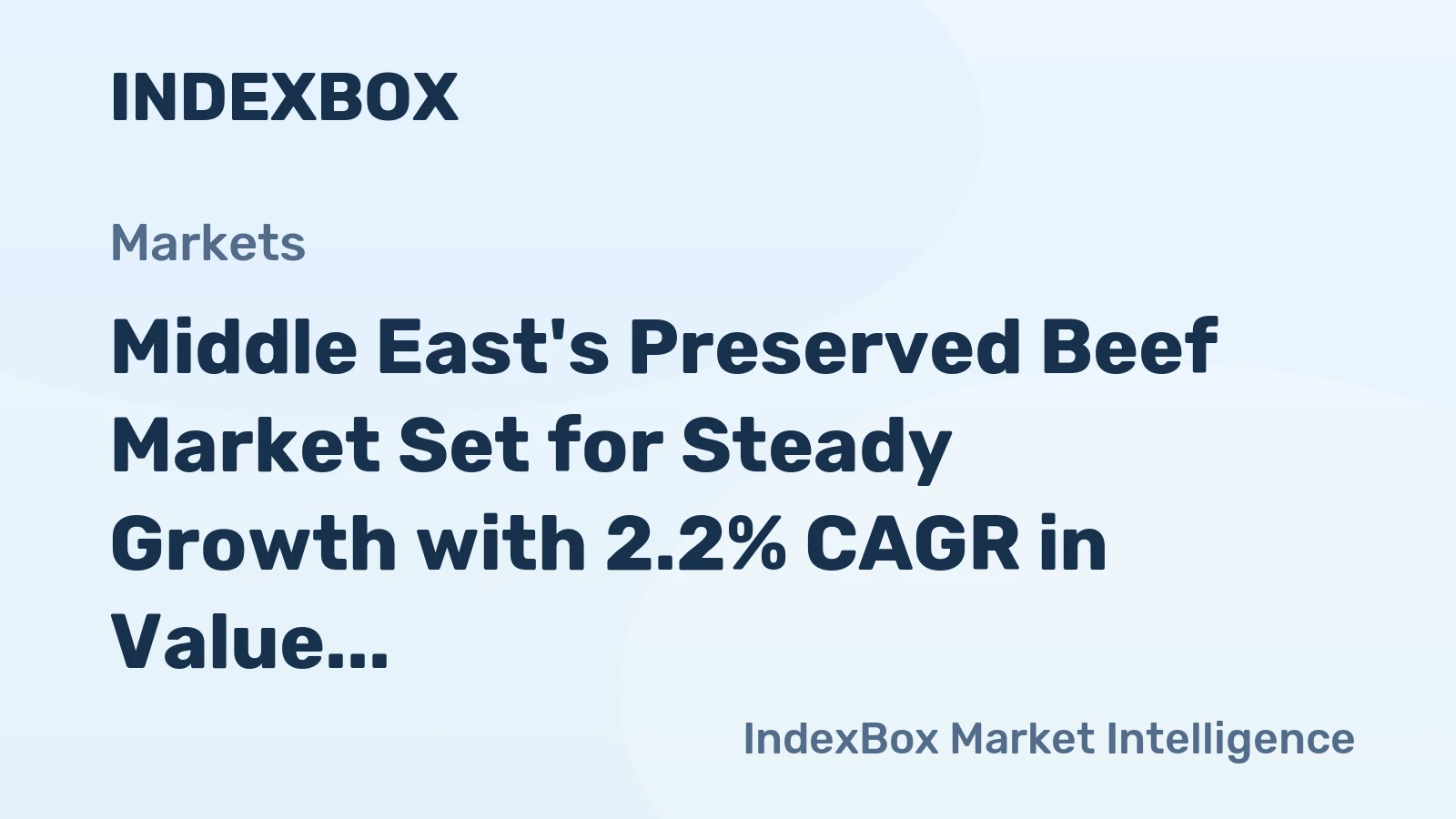 Middle East's Preserved Beef Market Set for Steady Growth with 2.2% CAGR in Value