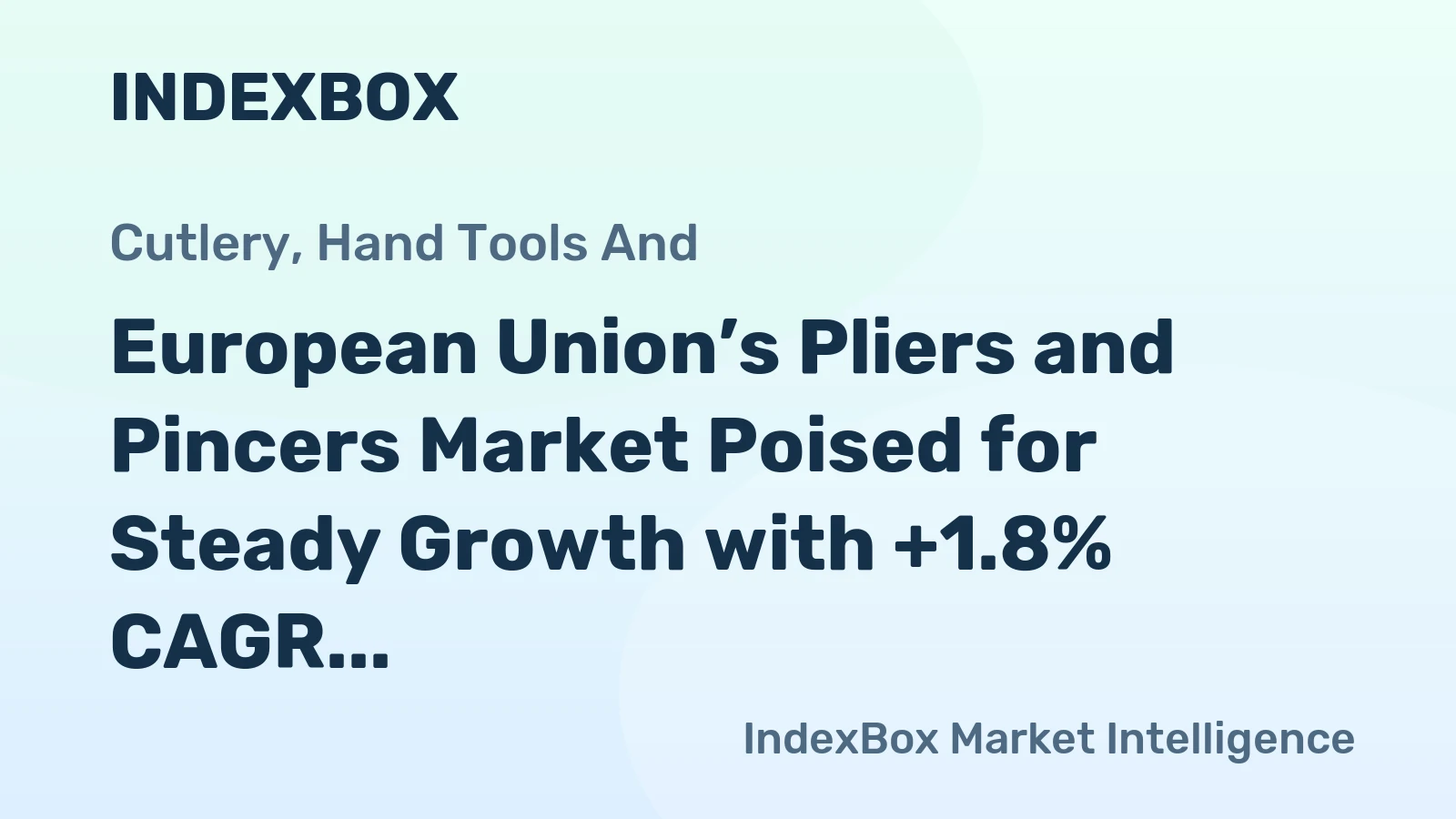 European Union’s Pliers and Pincers Market Poised for Steady Growth with +1.8% CAGR in Value