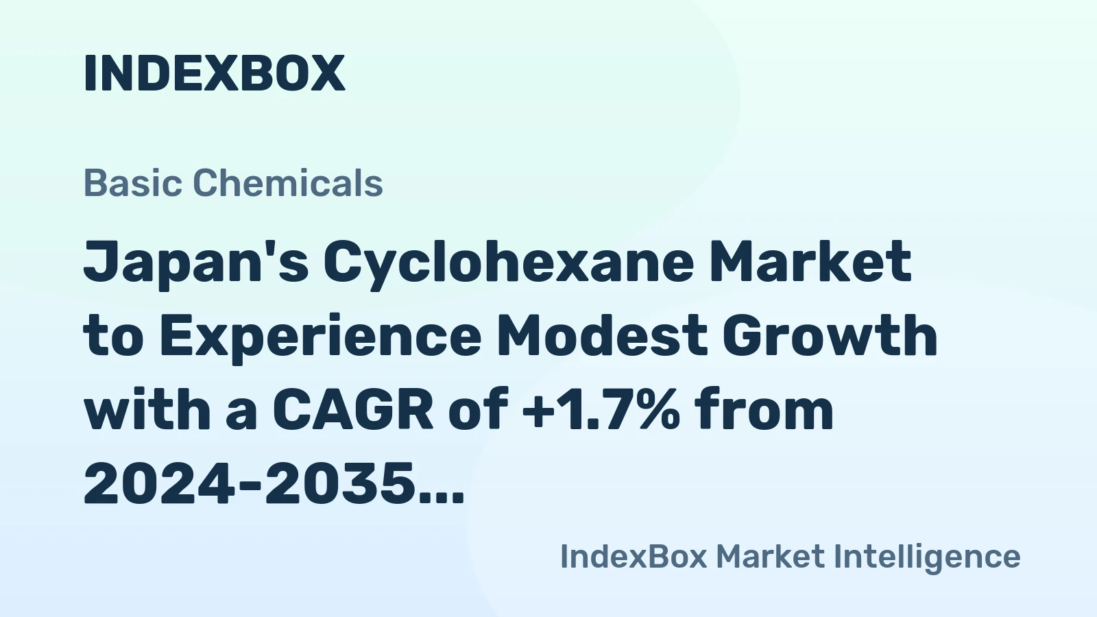 Japan's Cyclohexane Market to Experience Modest Growth with a CAGR of +1.7% from 2024-2035
