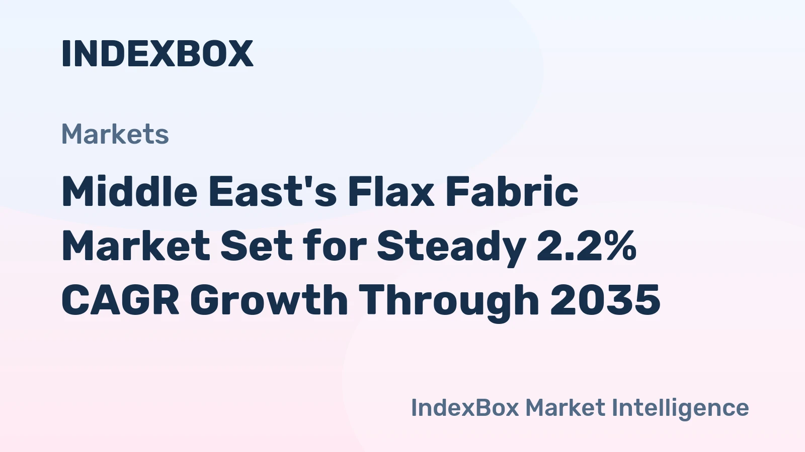 Middle East's Flax Fabric Market Set for Steady 2.2% CAGR Growth Through 2035