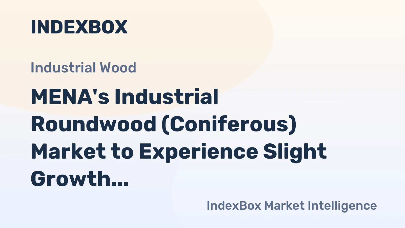 MENA's Industrial Roundwood (Coniferous) Market to Experience Slight Growth with a CAGR of +1.3% by 2035