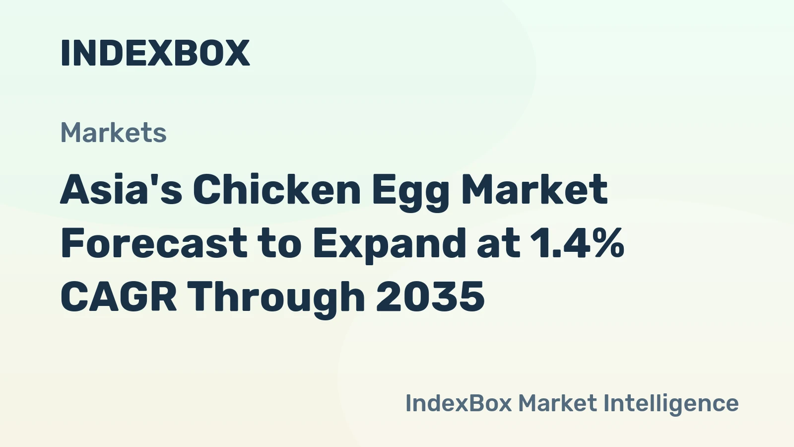 Asia's Chicken Egg Market Forecast to Expand at 1.4% CAGR Through 2035