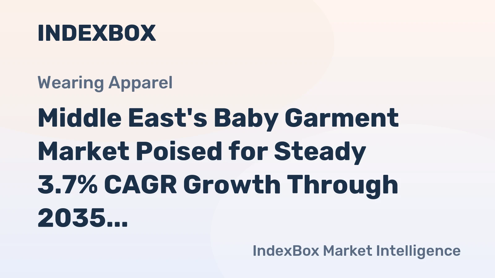 Middle East's Baby Garment Market Poised for Steady 3.7% CAGR Growth Through 2035
