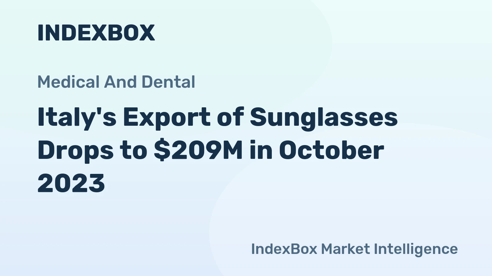 Italy's Export of Sunglasses Drops to $209M in October 2023