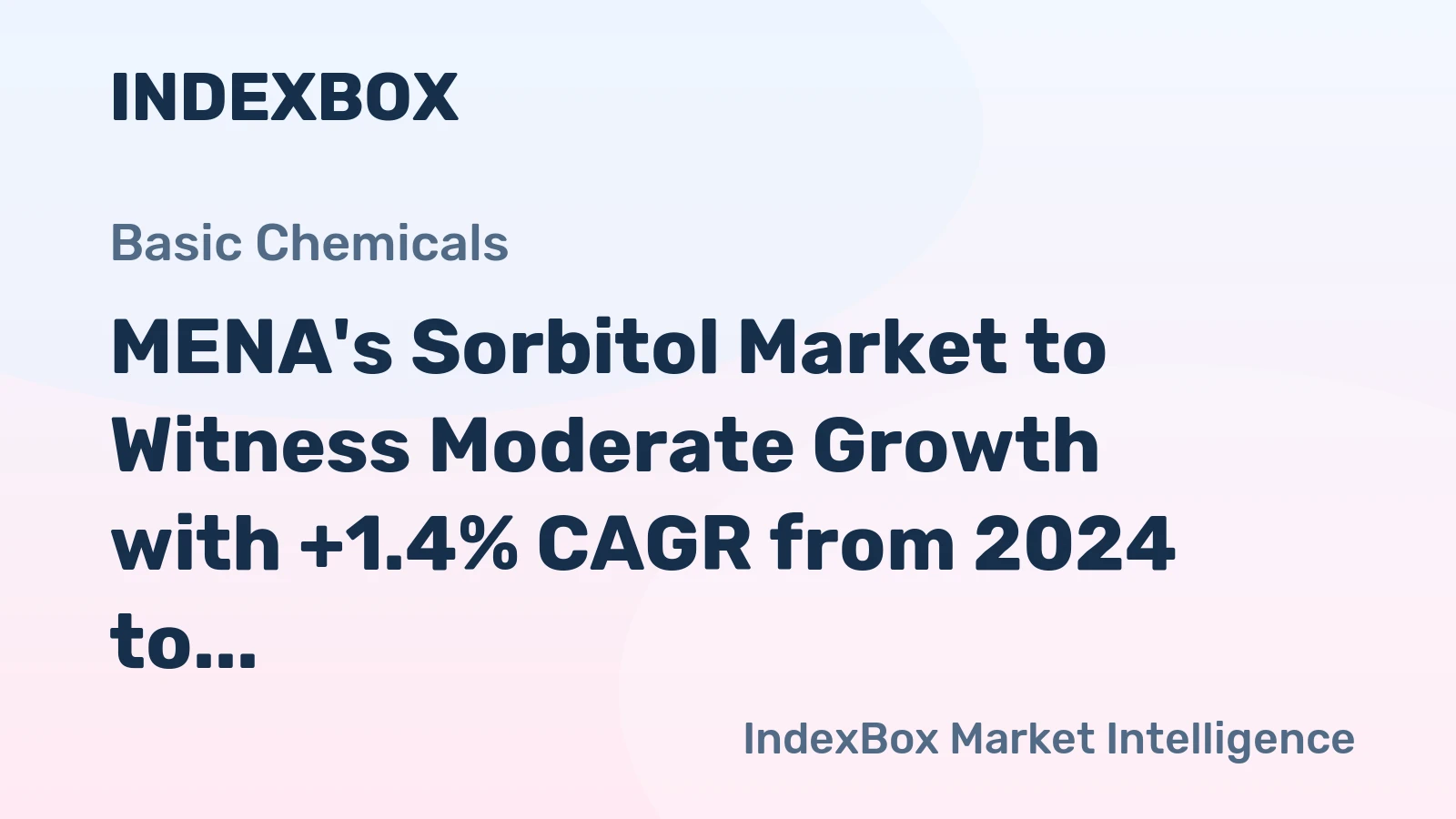 MENA's Sorbitol Market to Witness Moderate Growth with +1.4% CAGR from 2024 to 2035
