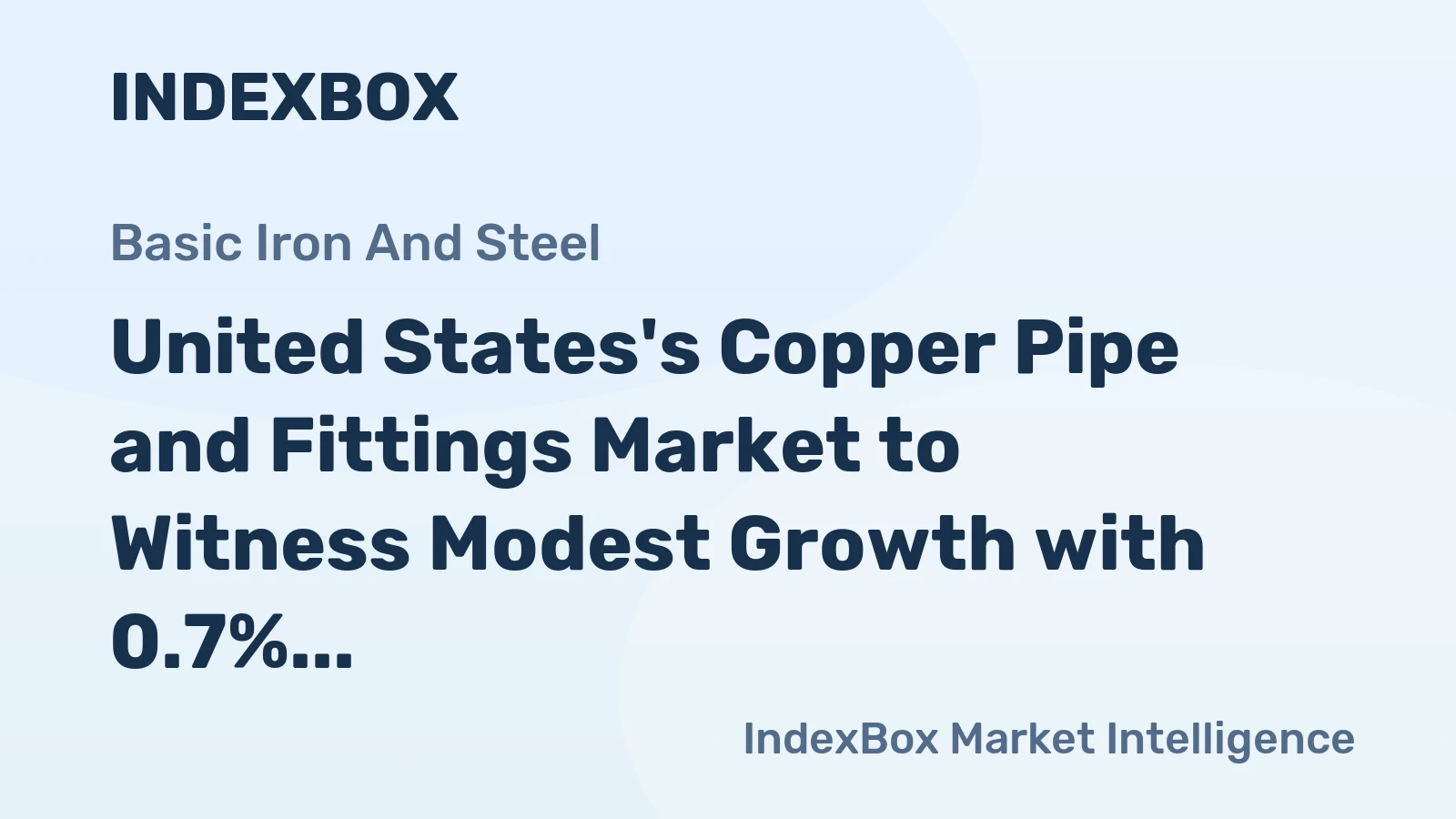 United States's Copper Pipe and Fittings Market to Witness Modest Growth with 0.7% CAGR