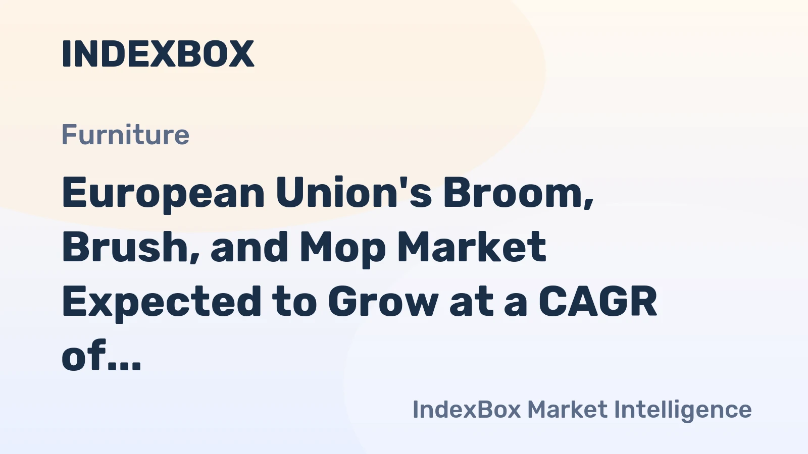 European Union's Broom, Brush, and Mop Market Expected to Grow at a CAGR of +0.8% Over the Next Decade