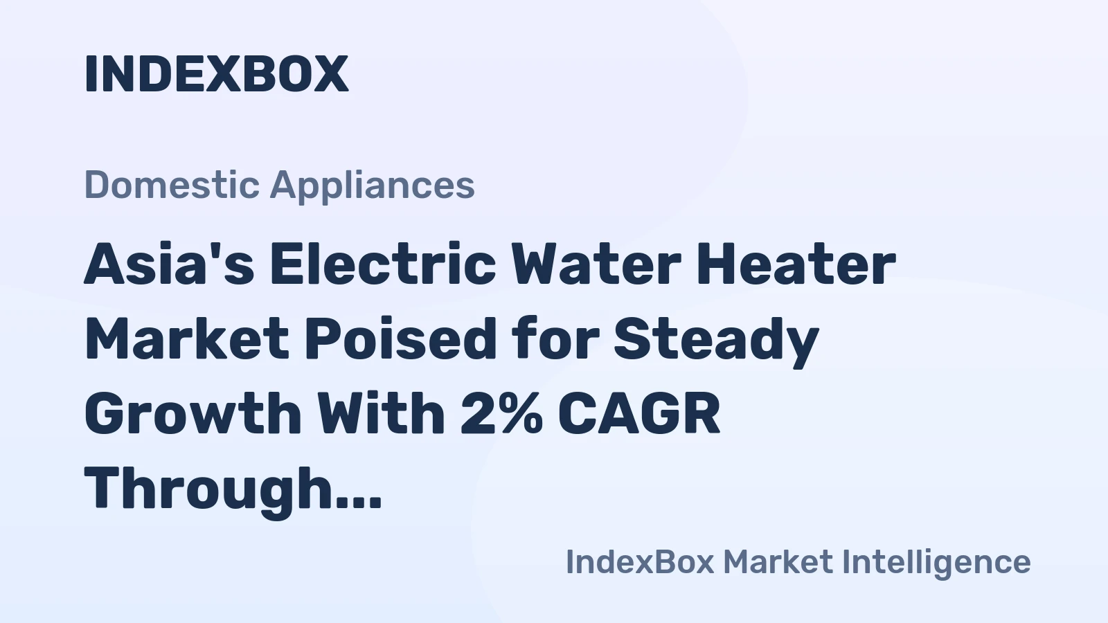 Asia's Electric Water Heater Market Poised for Steady Growth With 2% CAGR Through 2035