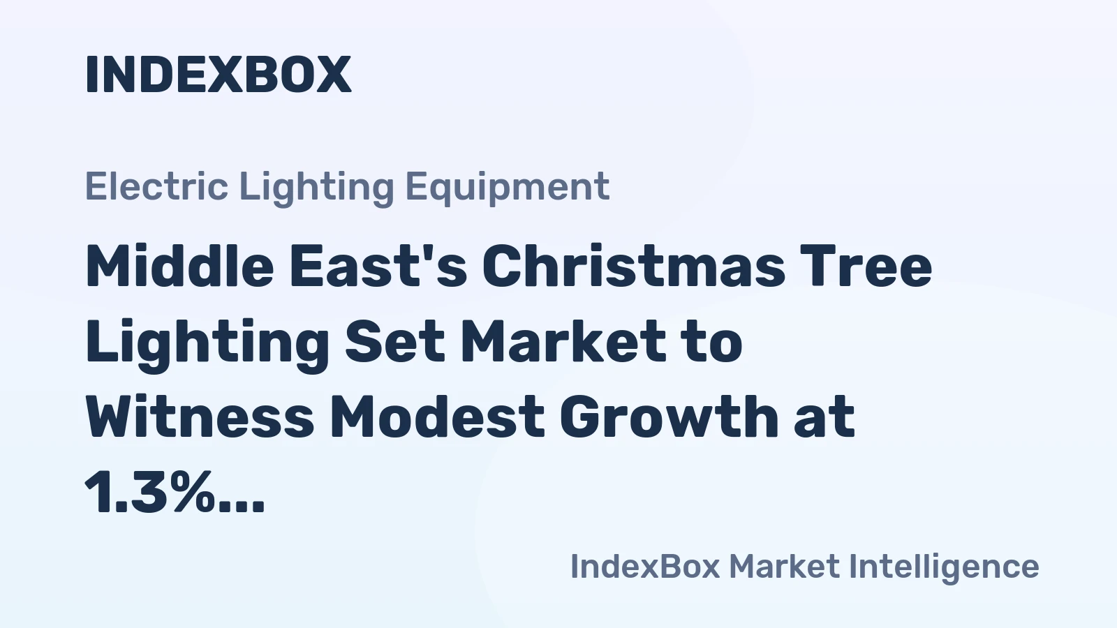 Middle East's Christmas Tree Lighting Set Market to Witness Modest Growth at 1.3% CAGR Over Next Decade