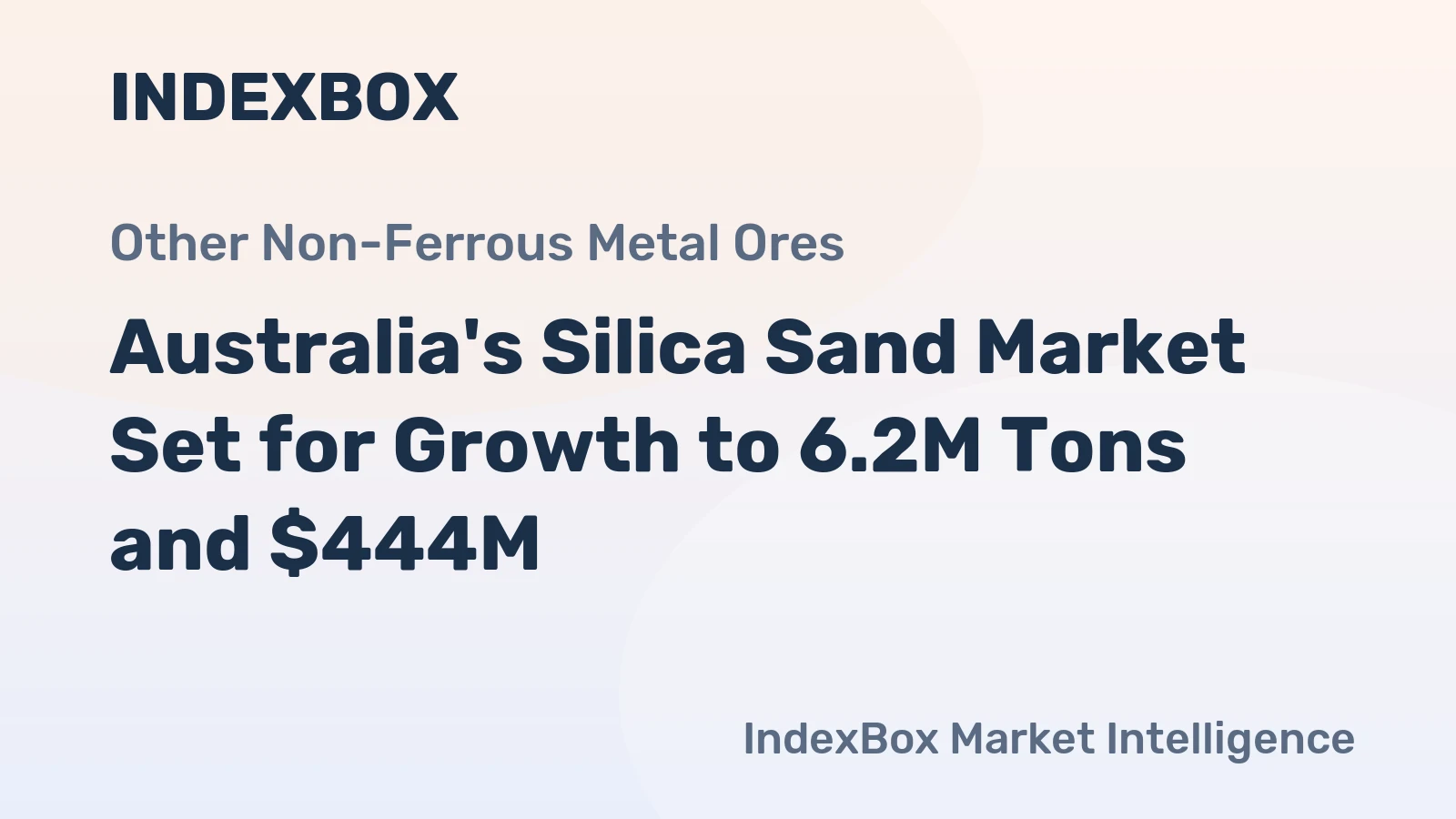 Australia's Silica Sand Market Set for Growth to 6.2M Tons and $444M