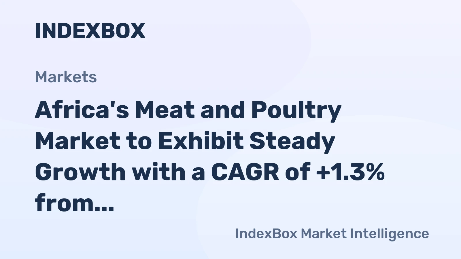 Africa's Meat and Poultry Market to Exhibit Steady Growth with a CAGR of +1.3% from 2024 to 2035