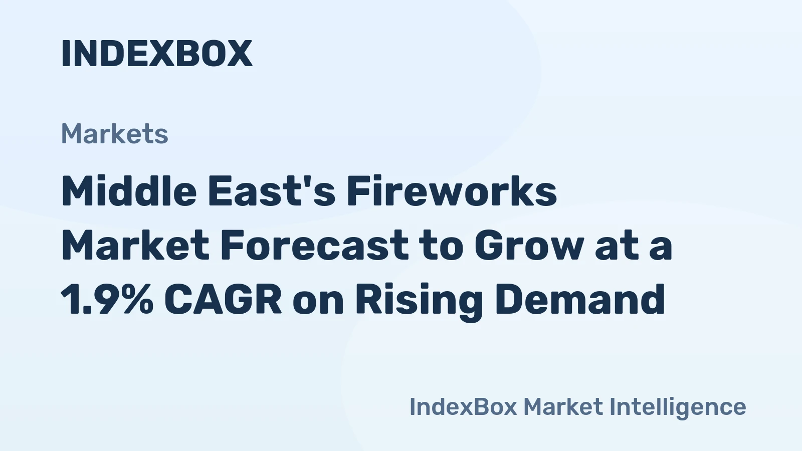 Middle East's Fireworks Market Forecast to Grow at a 1.9% CAGR on Rising Demand