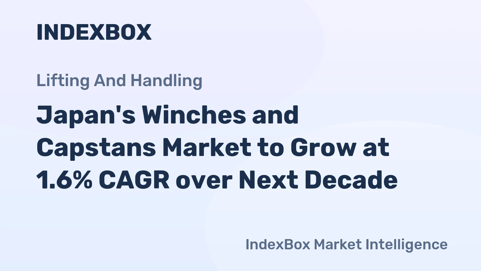 Japan's Winches and Capstans Market to Grow at 1.6% CAGR over Next Decade