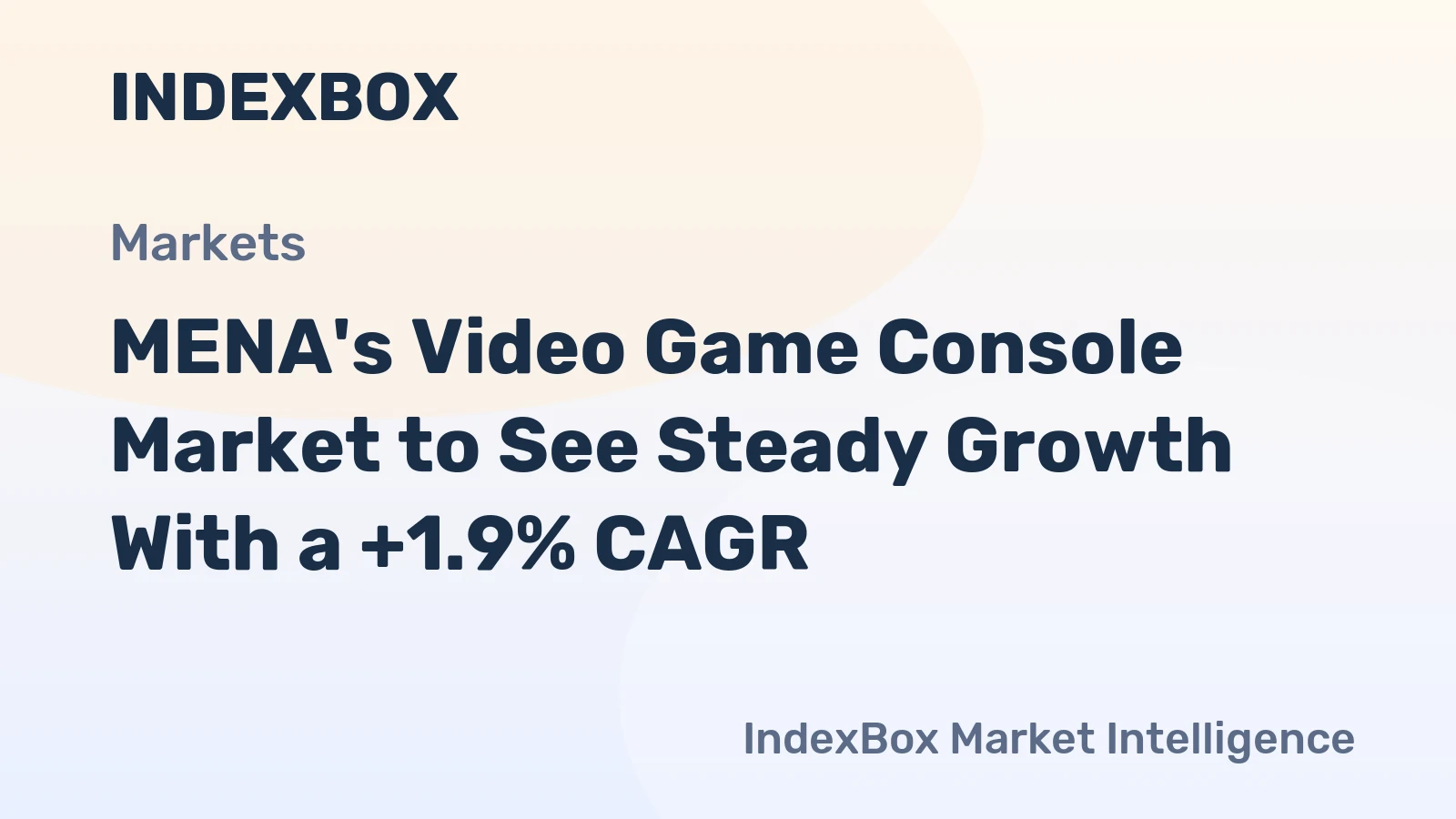 MENA's Video Game Console Market to See Steady Growth With a +1.9% CAGR