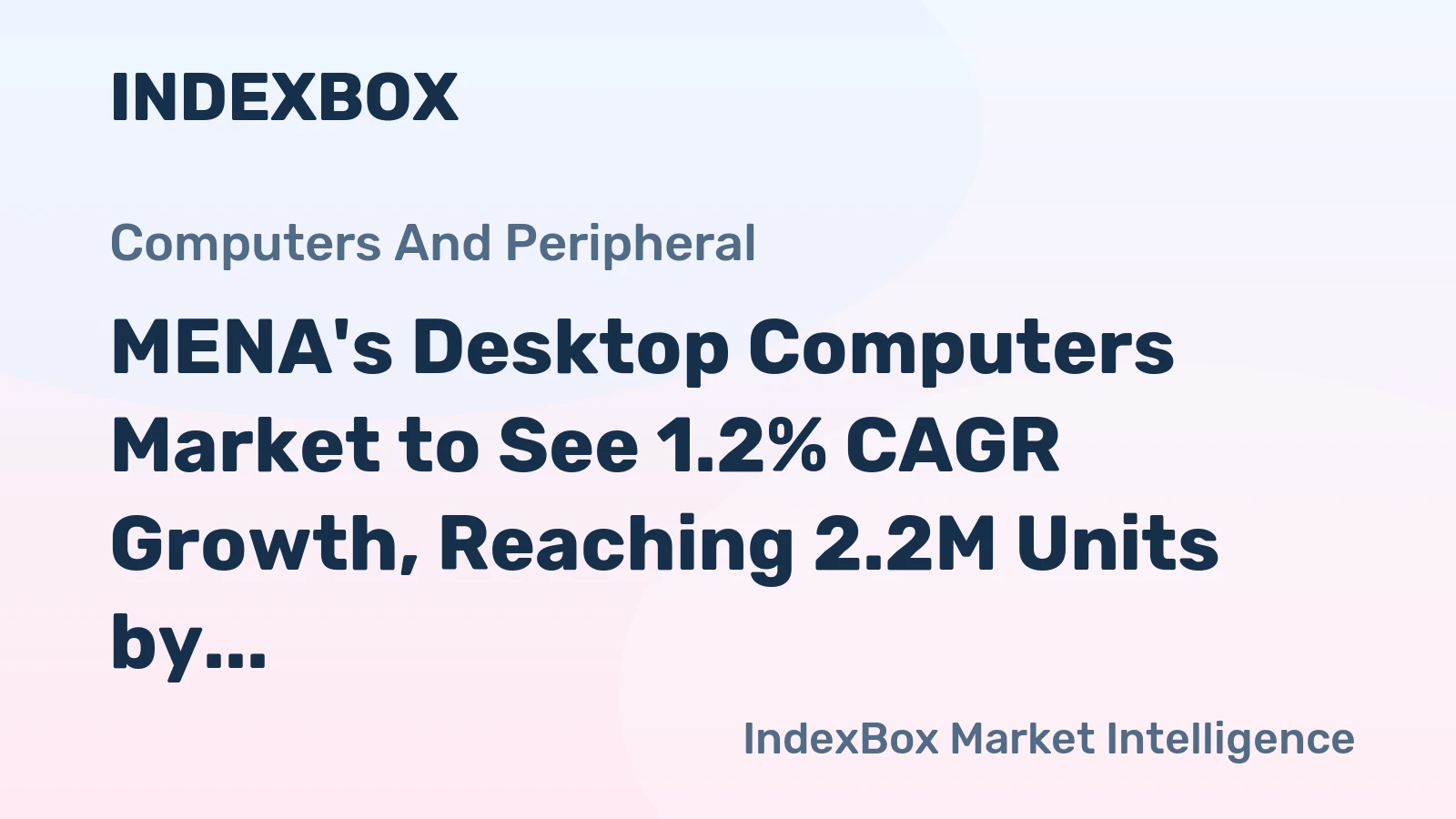 MENA's Desktop Computers Market to See 1.2% CAGR Growth, Reaching 2.2M Units by 2035