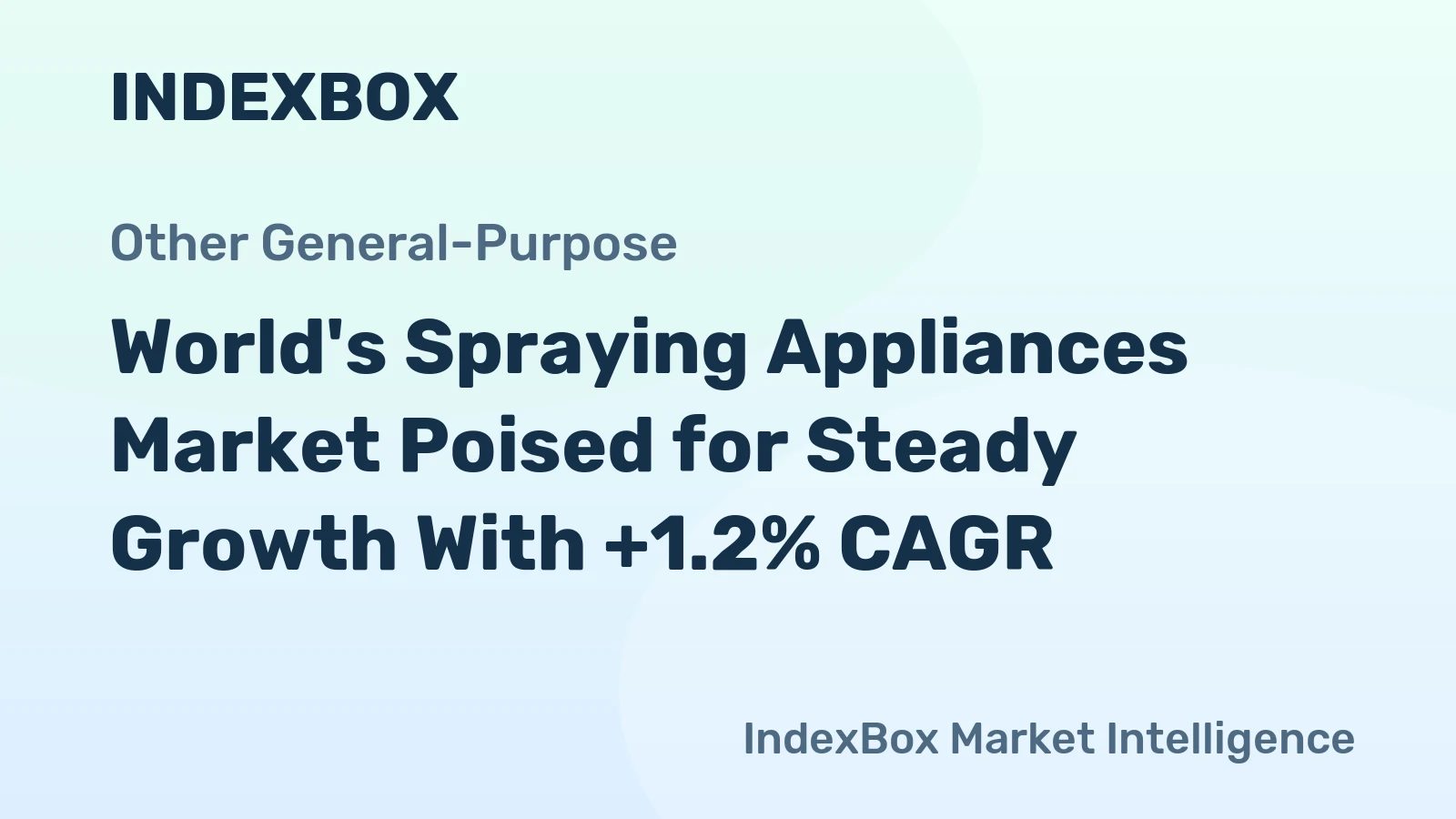 World's Spraying Appliances Market Poised for Steady Growth With +1.2% CAGR