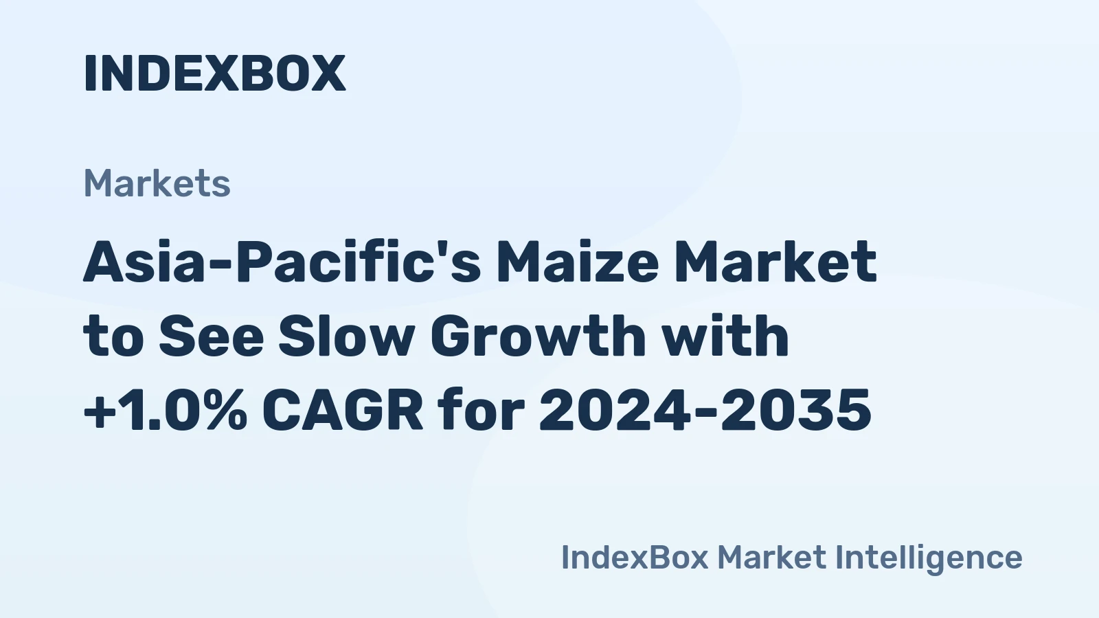 Asia-Pacific's Maize Market to See Slow Growth with +1.0% CAGR for 2024-2035