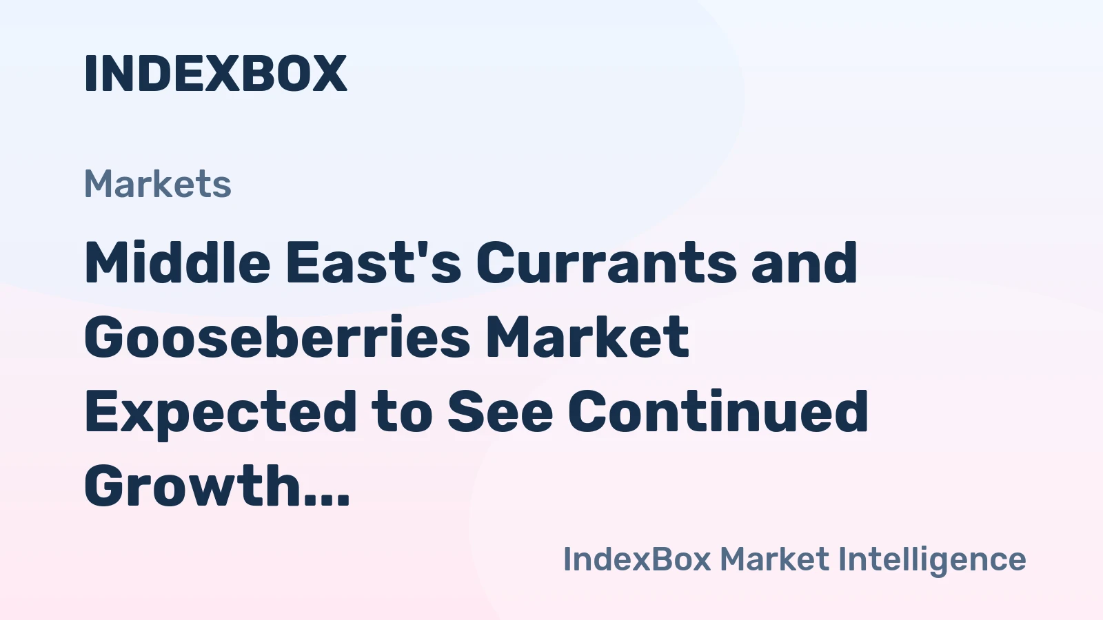 Middle East's Currants and Gooseberries Market Expected to See Continued Growth with 3.8K Tons Volume and $17M Value Forecasted by 2035