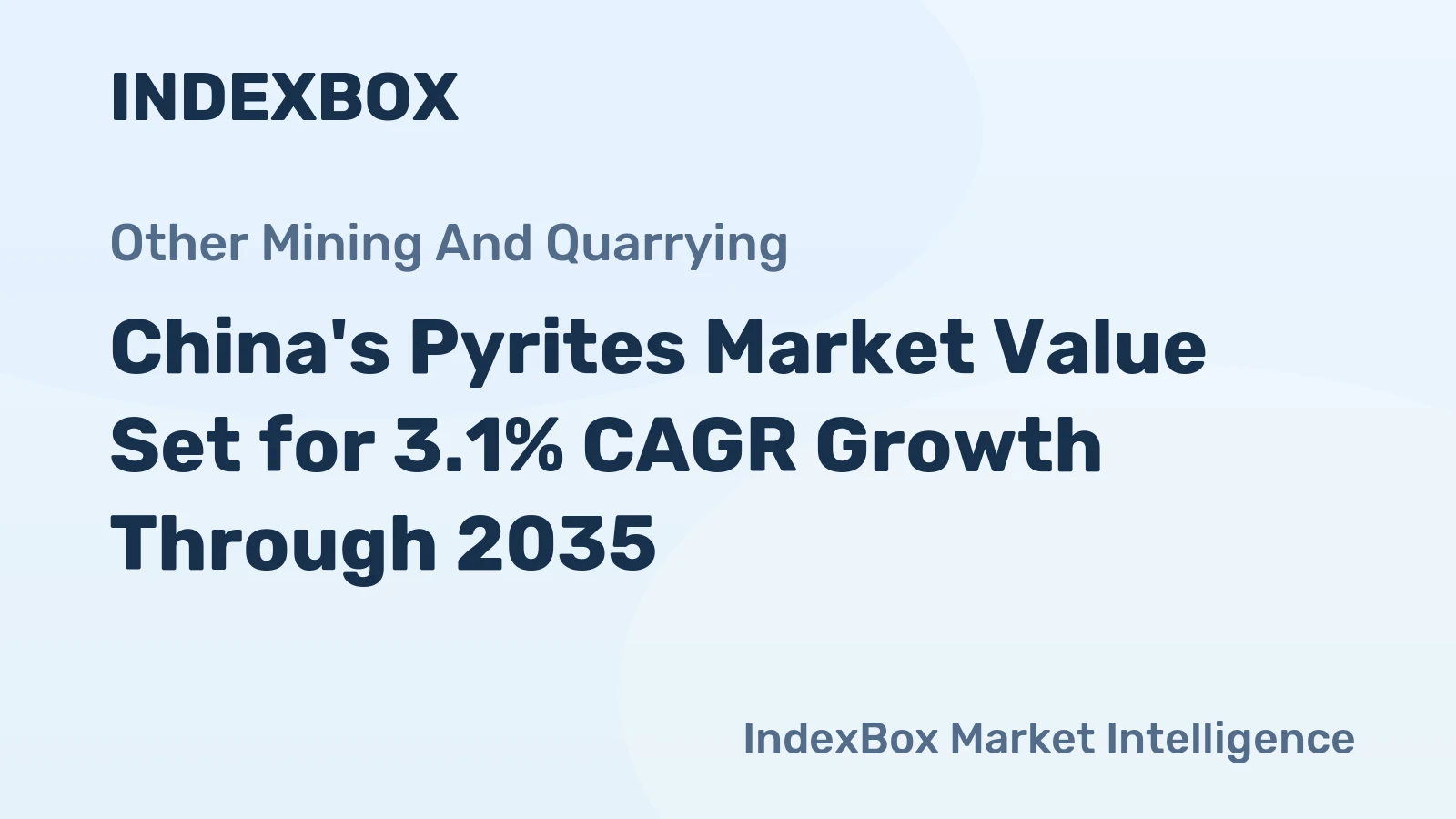 China's Pyrites Market Value Set for 3.1% CAGR Growth Through 2035