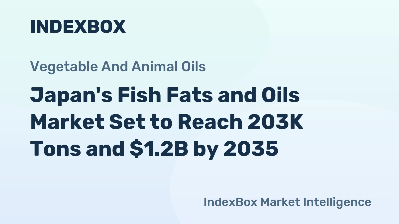 Japan's Fish Fats and Oils Market Set to Reach 203K Tons and $1.2B by 2035