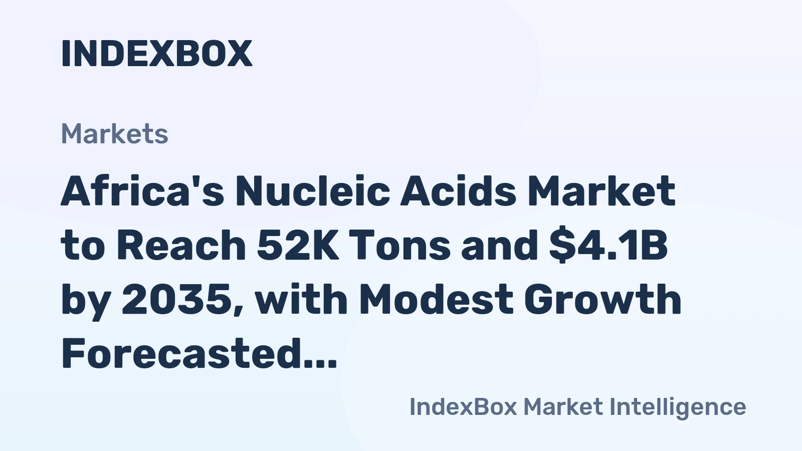 Africa's Nucleic Acids Market to Reach 52K Tons and $4.1B by 2035, with Modest Growth Forecasted