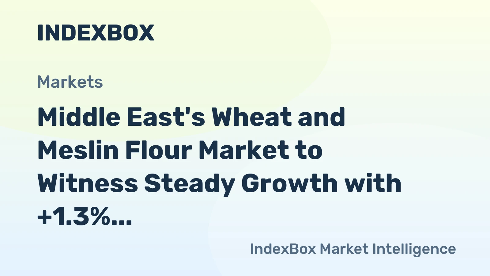 Middle East's Wheat and Meslin Flour Market to Witness Steady Growth with +1.3% CAGR through 2035