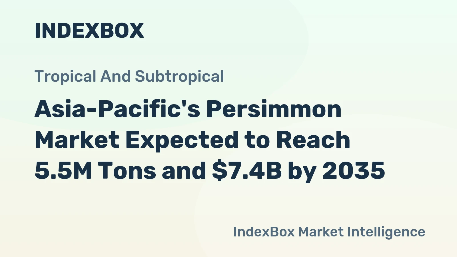 Asia-Pacific's Persimmon Market Expected to Reach 5.5M Tons and $7.4B by 2035