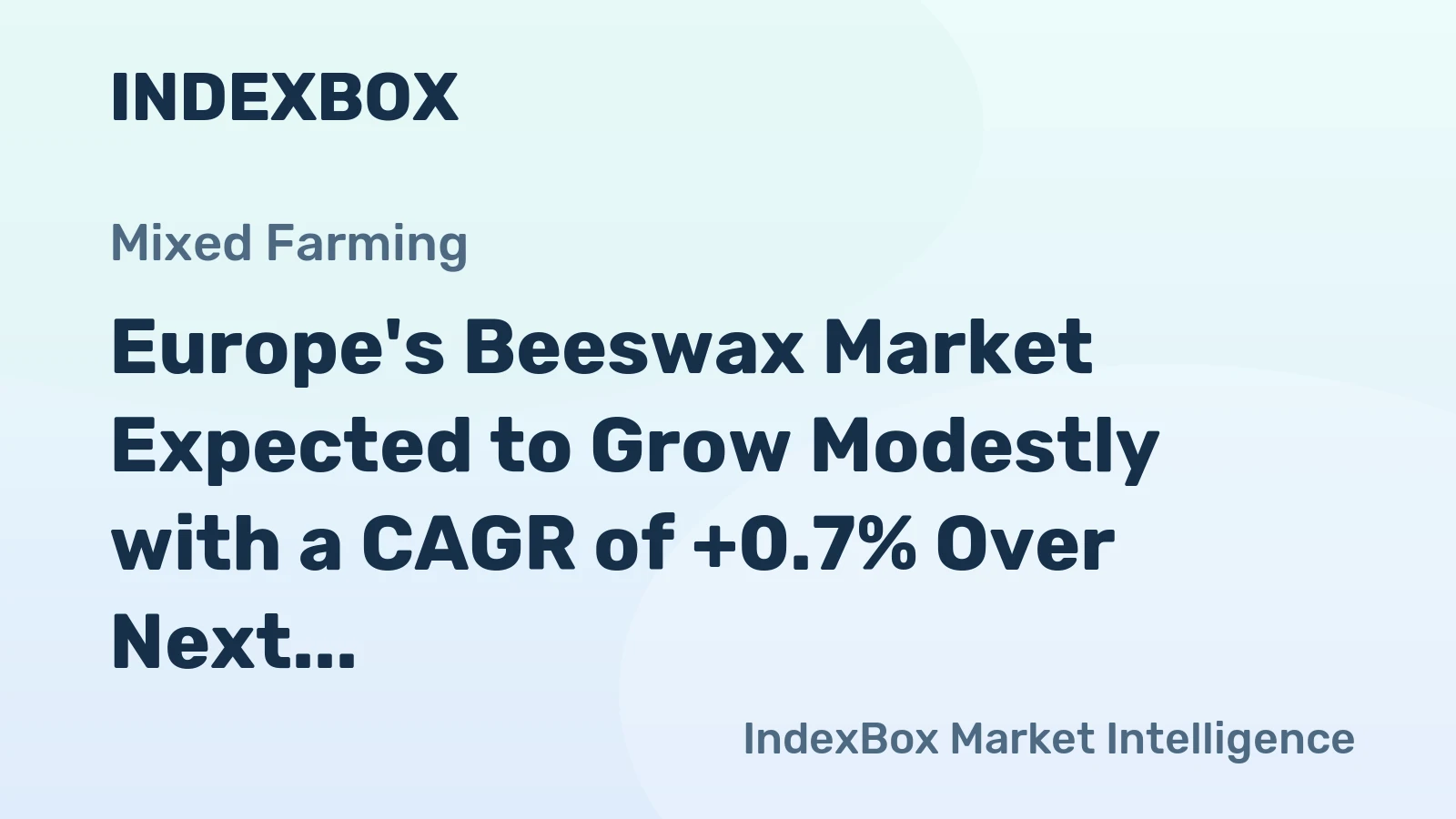 Europe's Beeswax Market Expected to Grow Modestly with a CAGR of +0.7% Over Next Decade