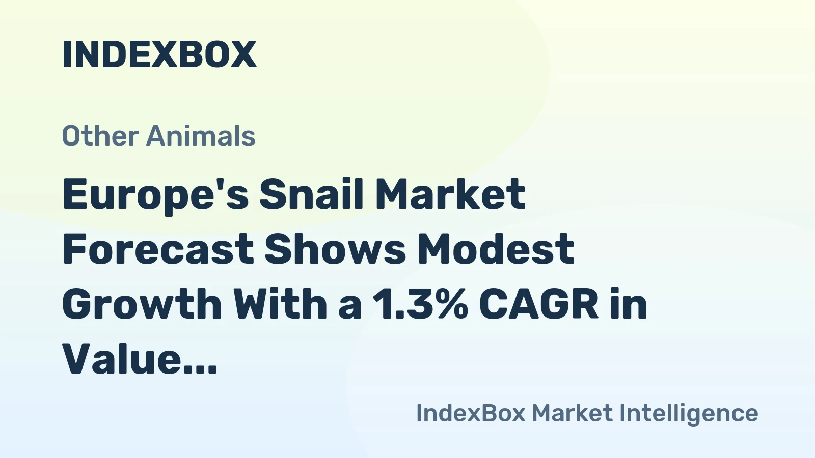 Europe's Snail Market Forecast Shows Modest Growth With a 1.3% CAGR in Value