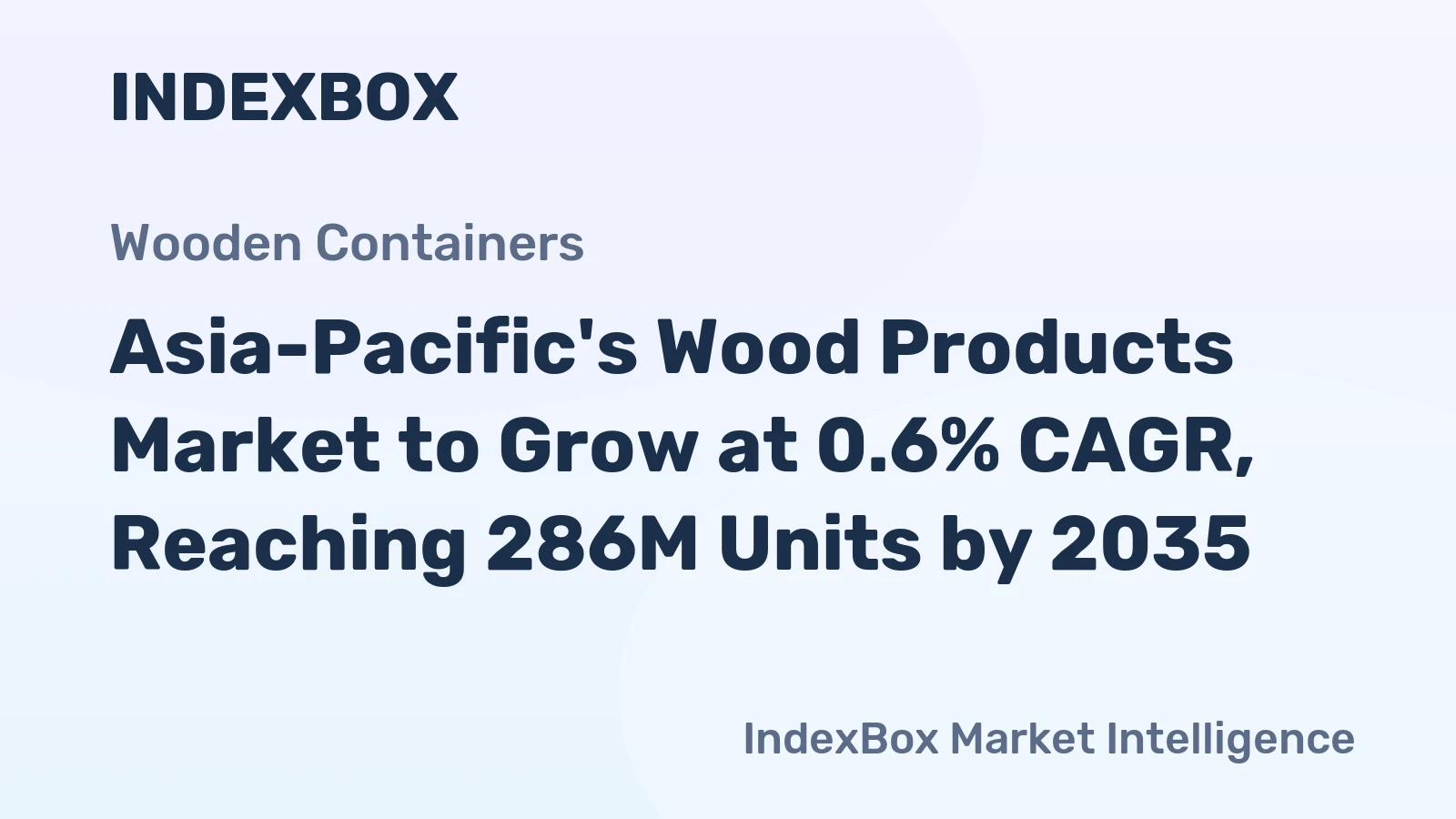Asia-Pacific's Wood Products Market to Grow at 0.6% CAGR, Reaching 286M Units by 2035
