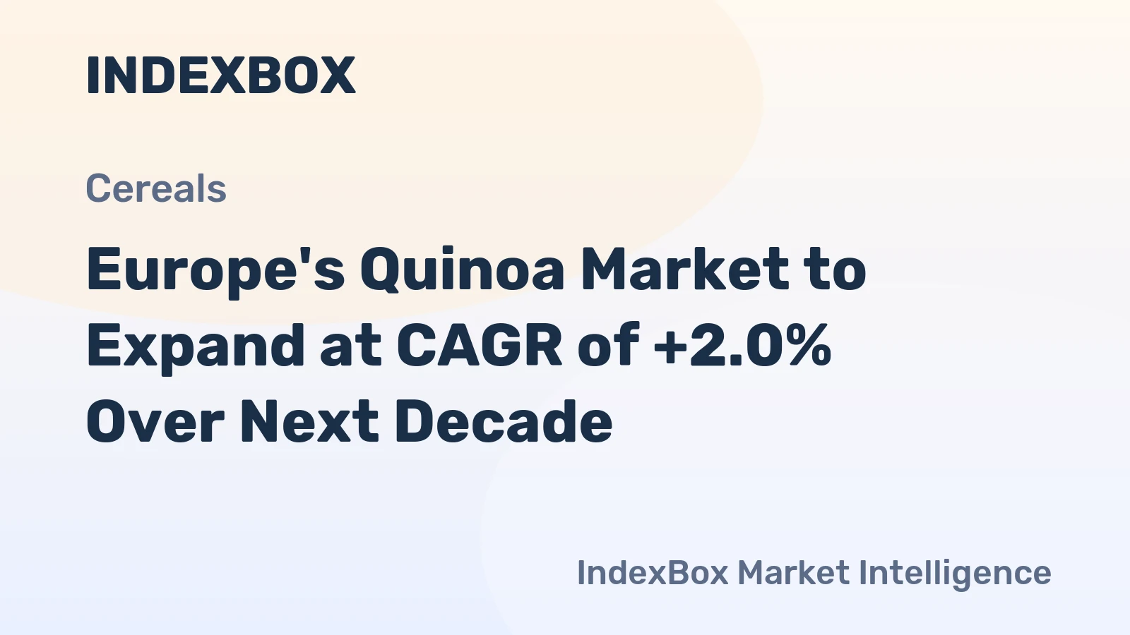 Europe's Quinoa Market to Expand at CAGR of +2.0% Over Next Decade