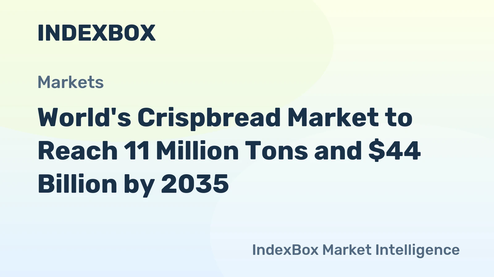 World's Crispbread Market to Reach 11 Million Tons and $44 Billion by 2035