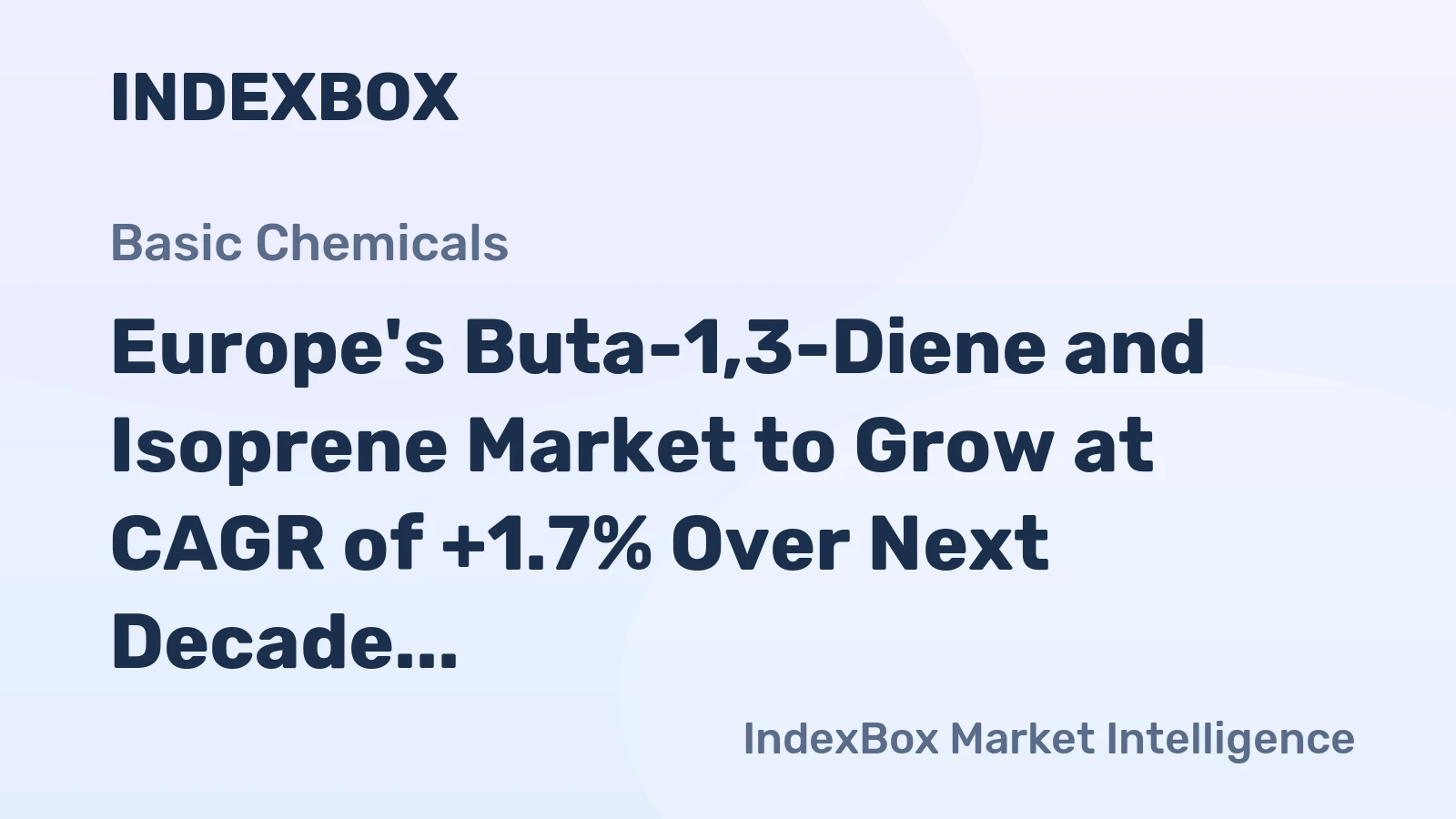Europe's Buta-1,3-Diene and Isoprene Market to Grow at CAGR of +1.7% Over Next Decade, Reaching $6.1B by 2035