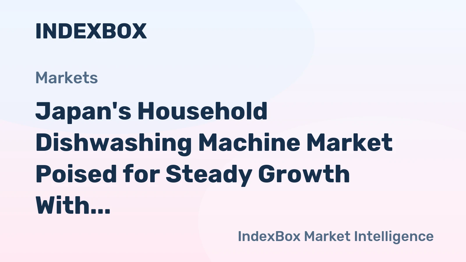 Japan's Household Dishwashing Machine Market Poised for Steady Growth With 27% CAGR Through 2035