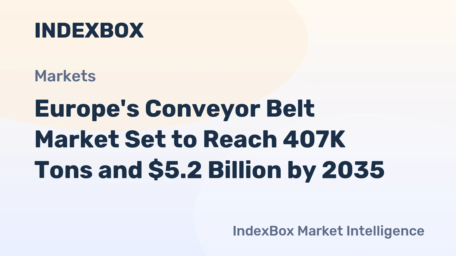 Europe's Conveyor Belt Market Set to Reach 407K Tons and $5.2 Billion by 2035