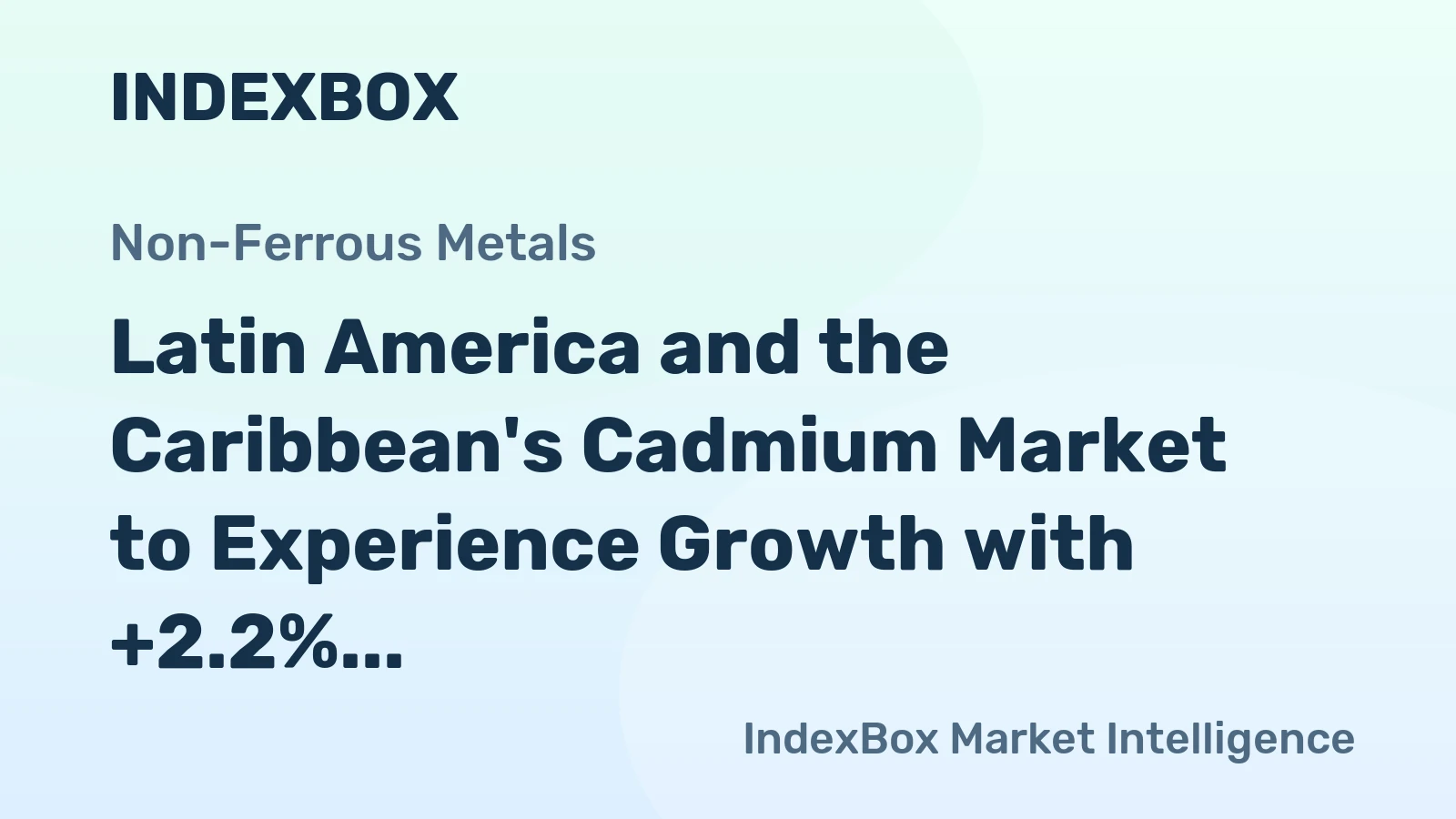 Latin America and the Caribbean's Cadmium Market to Experience Growth with +2.2% CAGR through 2035