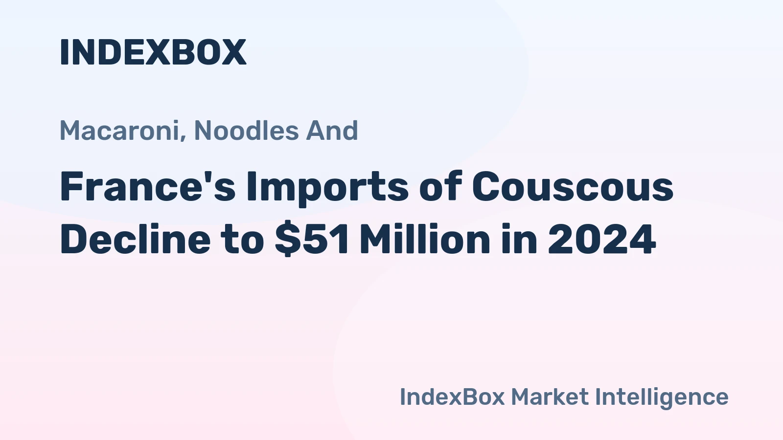 France's Imports of Couscous Decline to $51 Million in 2024
