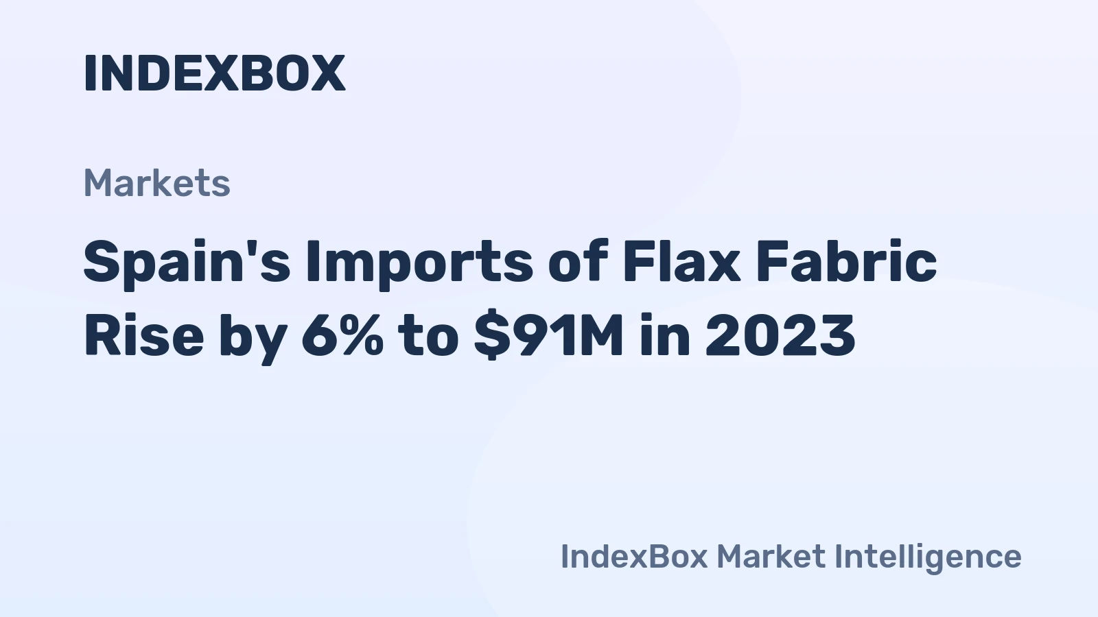Spain's Imports of Flax Fabric Rise by 6% to $91M in 2023