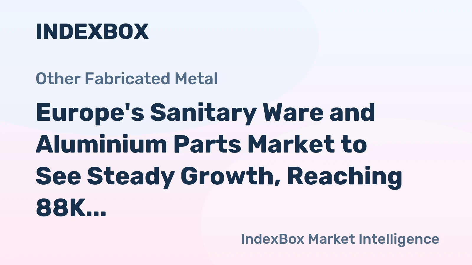 Europe's Sanitary Ware and Aluminium Parts Market to See Steady Growth, Reaching 88K tons and $1.4B by 2035